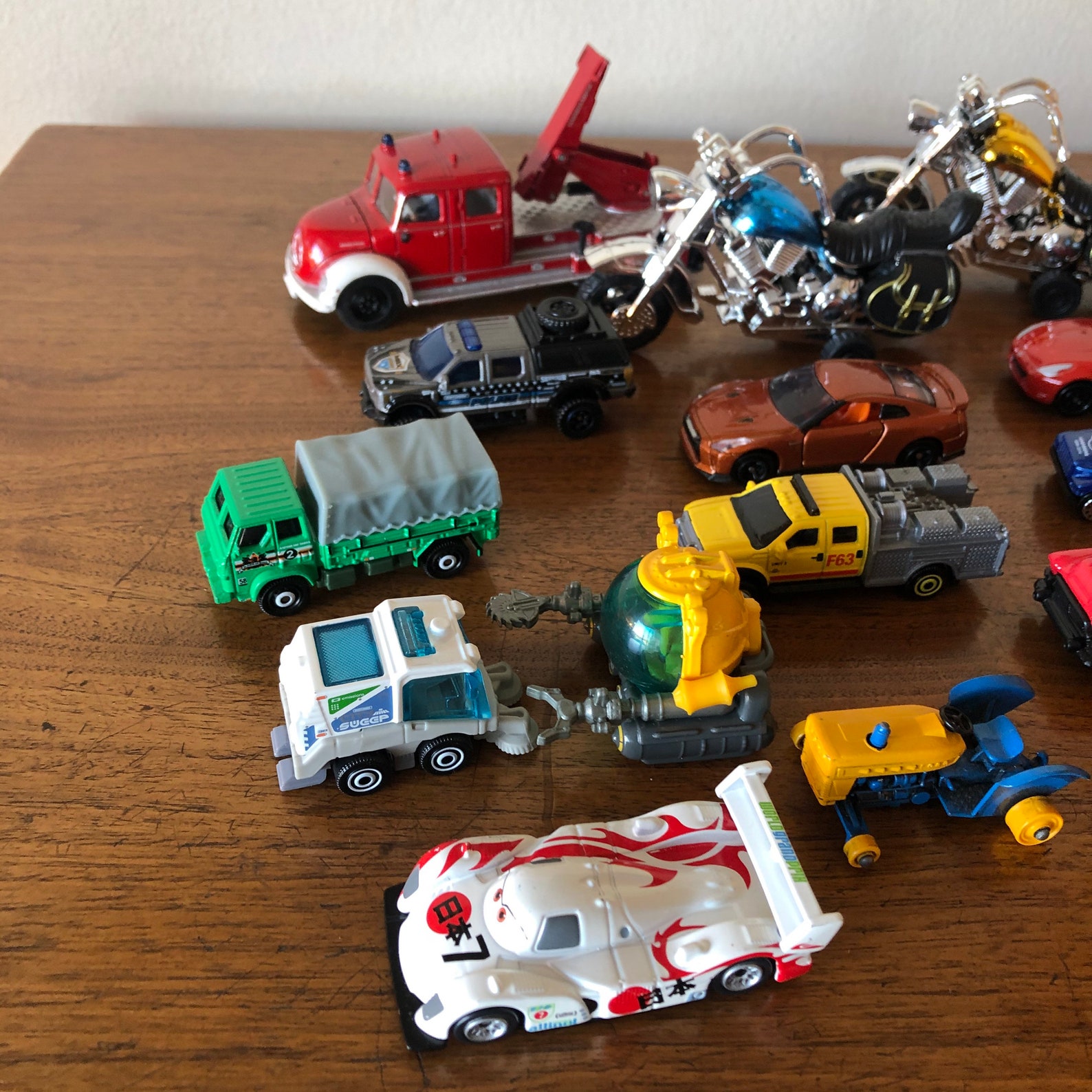 Vintage Mini Toy Car Lot Motorcycles Trucks Robot - Etsy