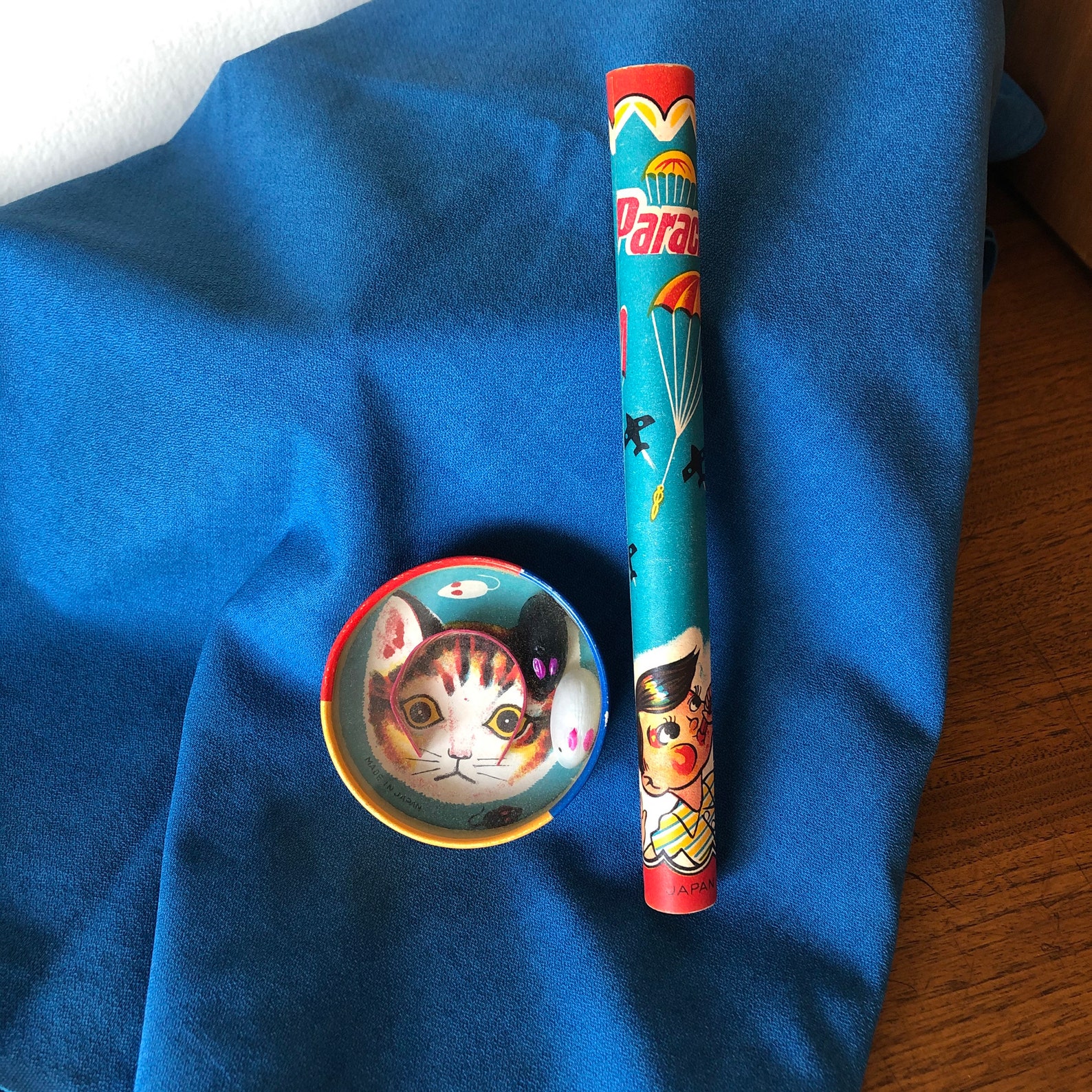 Vintage Kitty Cat & Mouse Puzzle Game and Parachute Toy Made in Japan ...