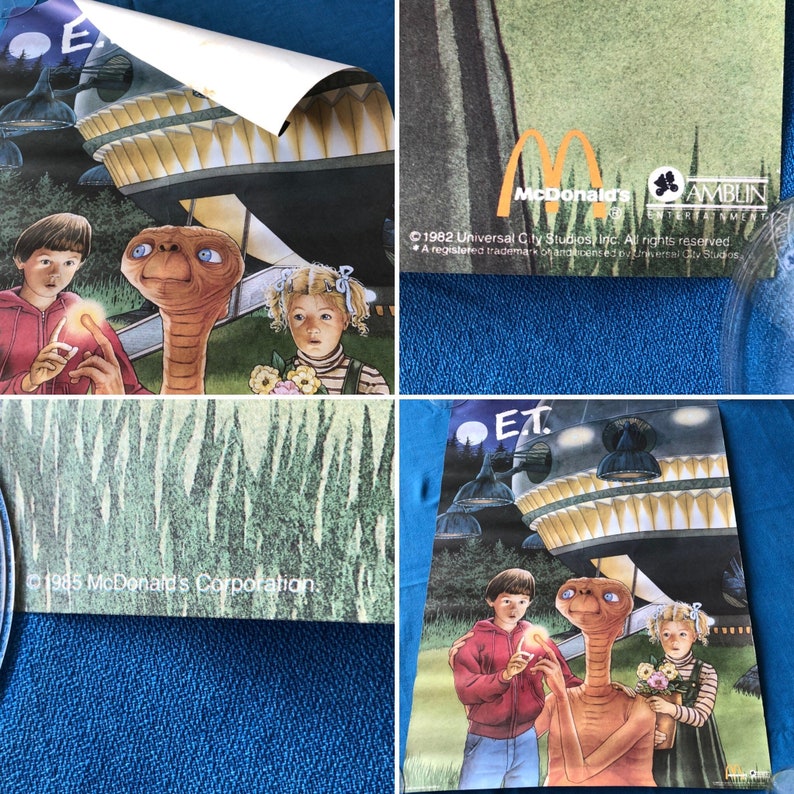 Vintage ET Poster Mcdonald's Fast Food Premium Drew | Etsy