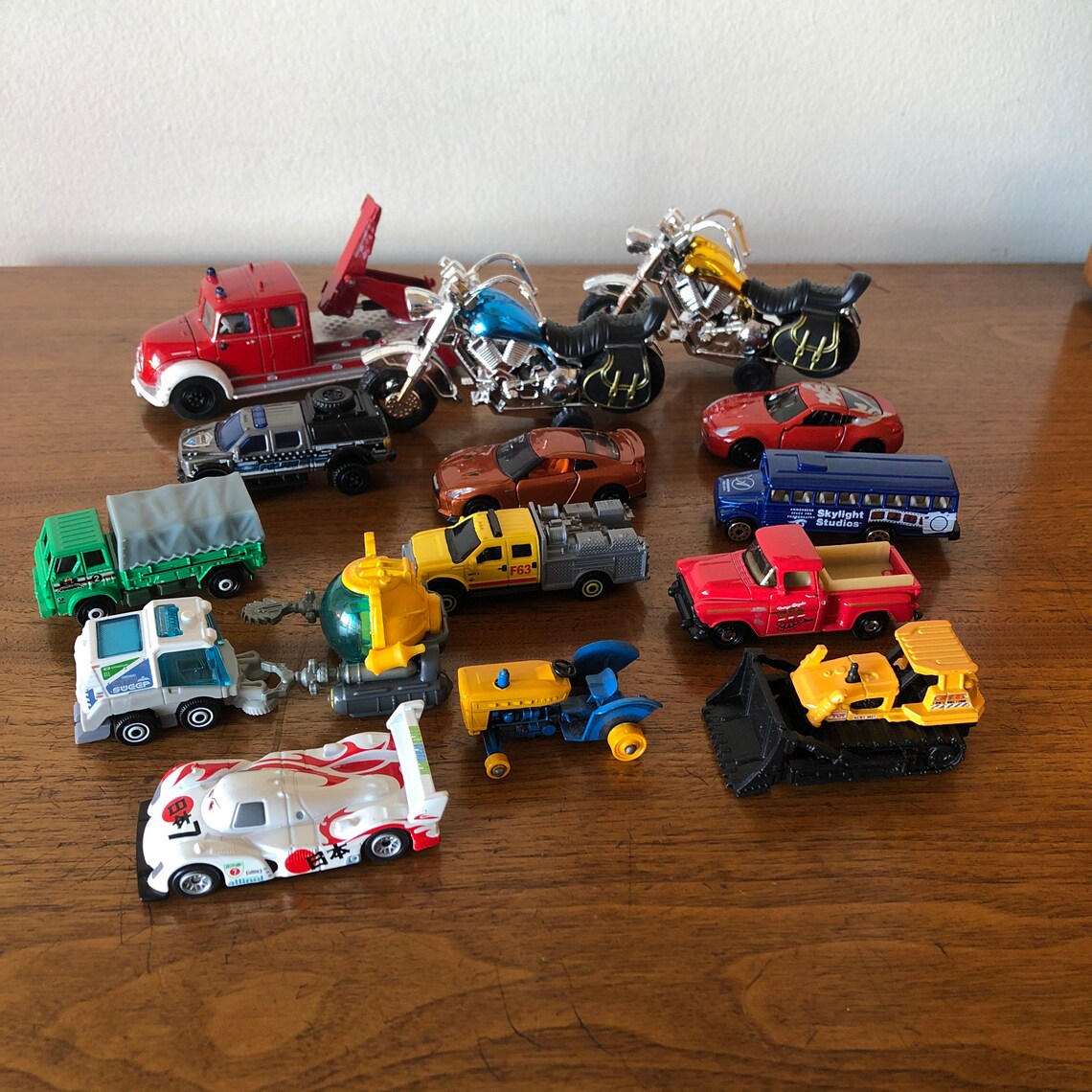 Vintage Mini Toy Car Lot Motorcycles Trucks Robot - Etsy