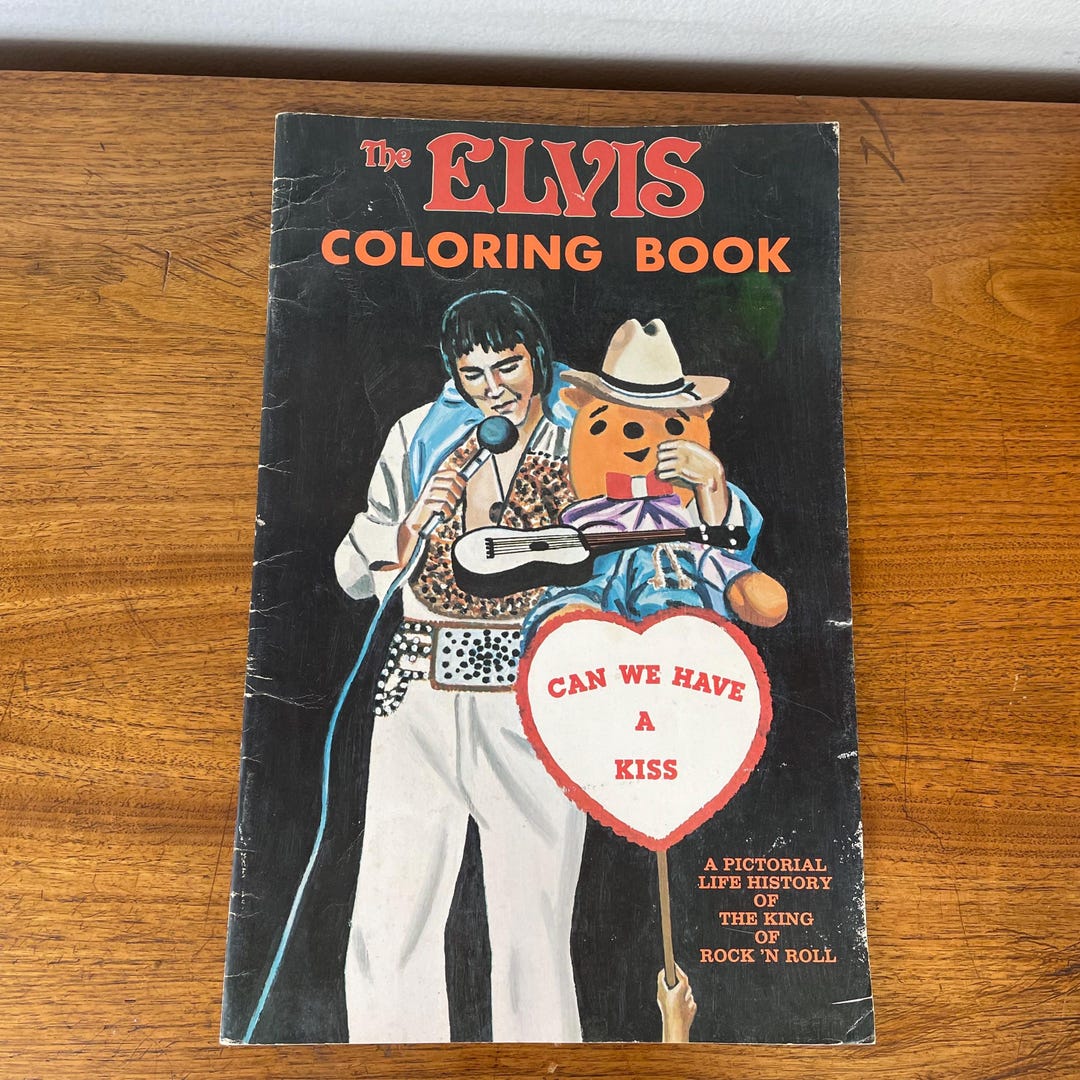 Vintage the Elvis Presley Big Coloring Book 1983 A Pictorial Life ...