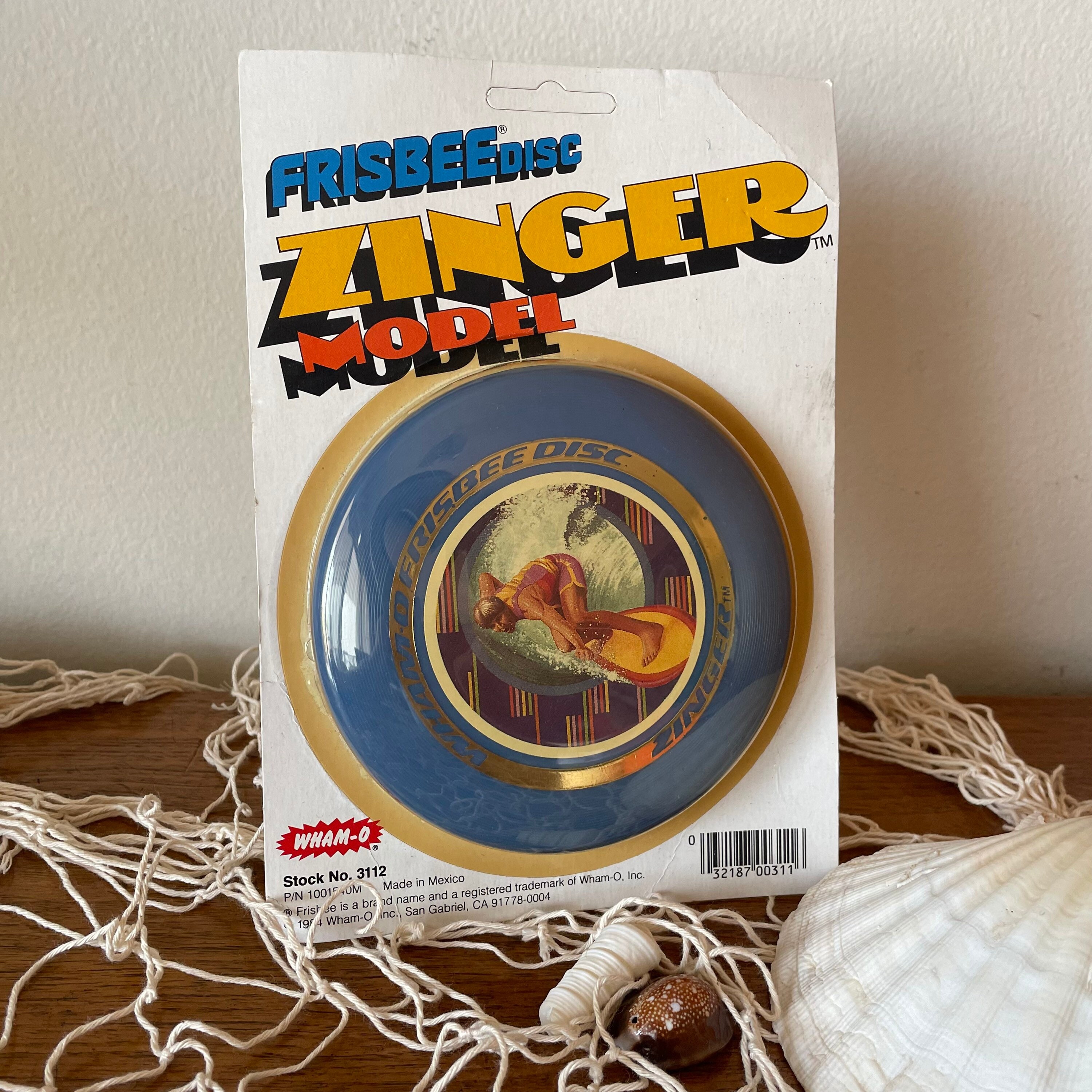 Vintage 80s Wham-O Frisbee Disc Zinger Model With Surfer On | Etsy