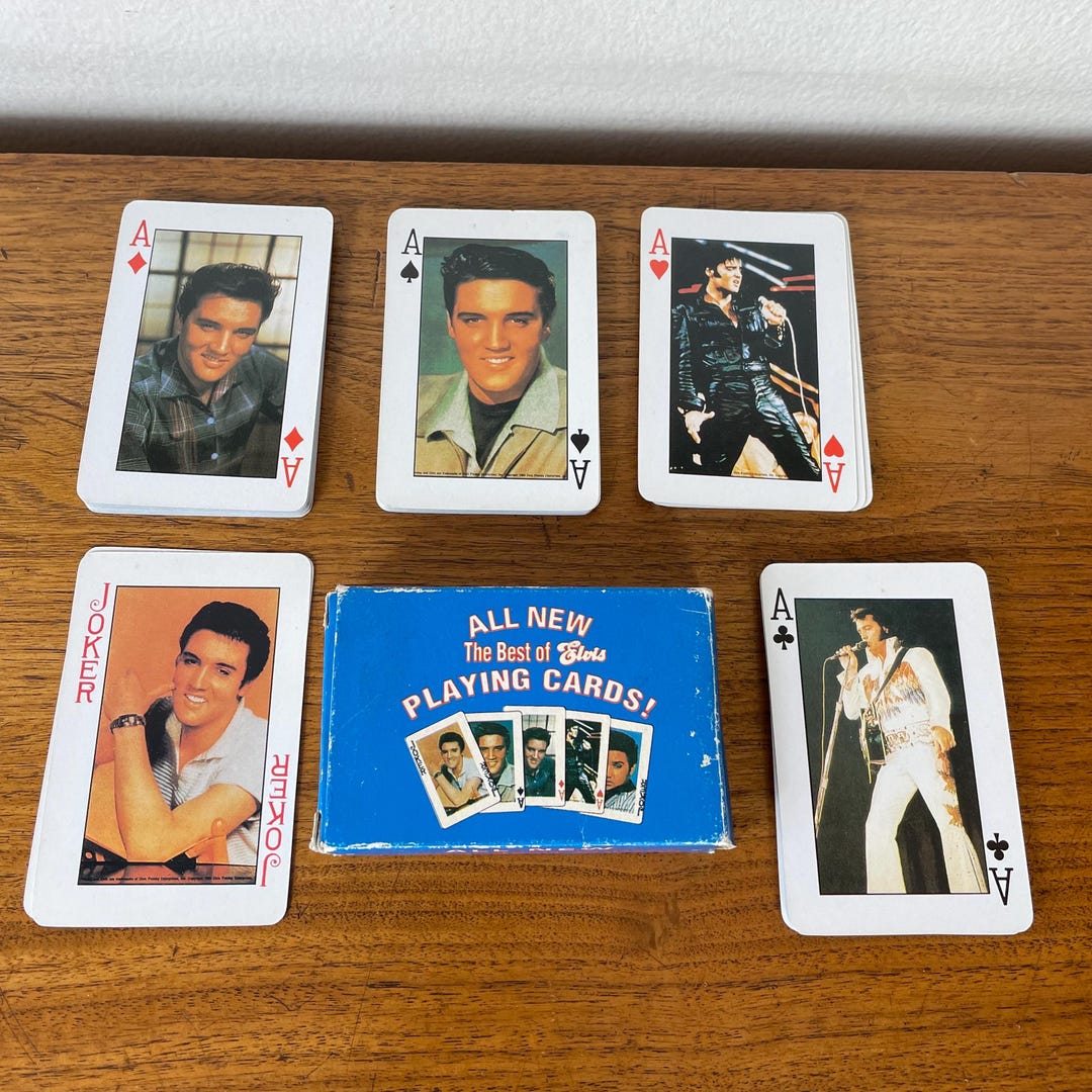 Vintage Elvis Presley Playing Cards, Full Deck With Box, the King of ...
