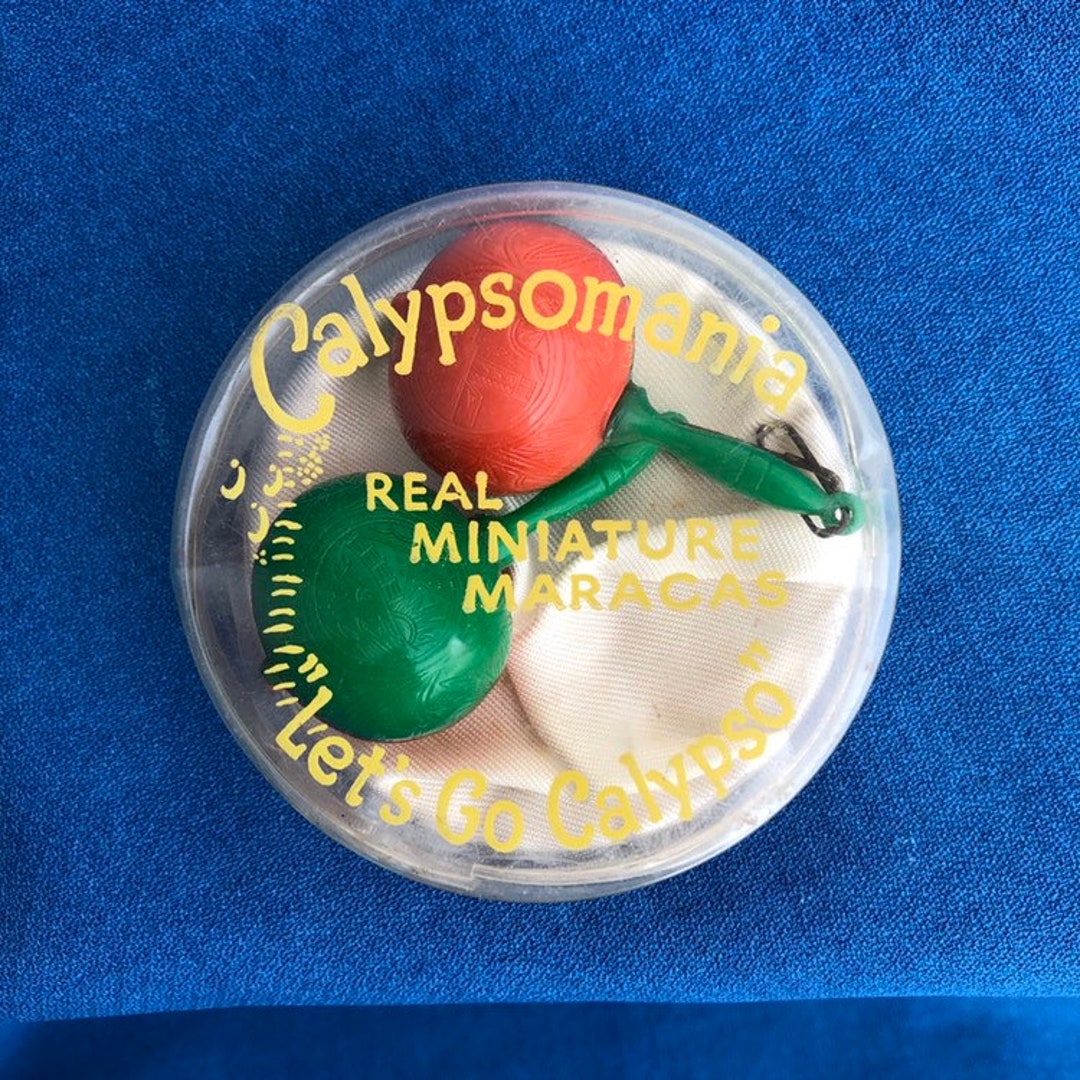 Vintage Calypsomania Miniature Calypso Maracas in Original Box Plastic ...