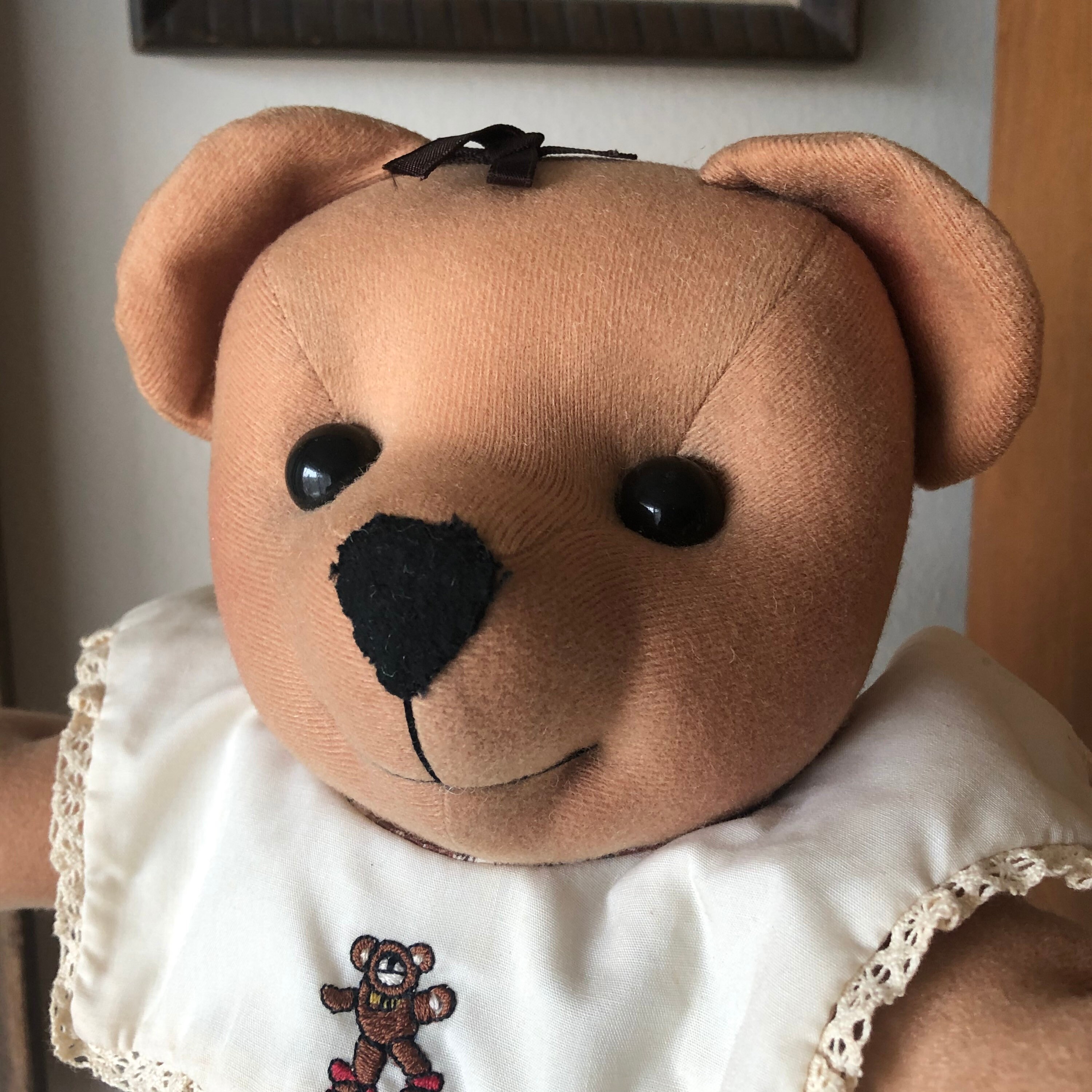 Vintage 80s Teddy Bear Girl in Super Cute Teddy Bear Fabric | Etsy