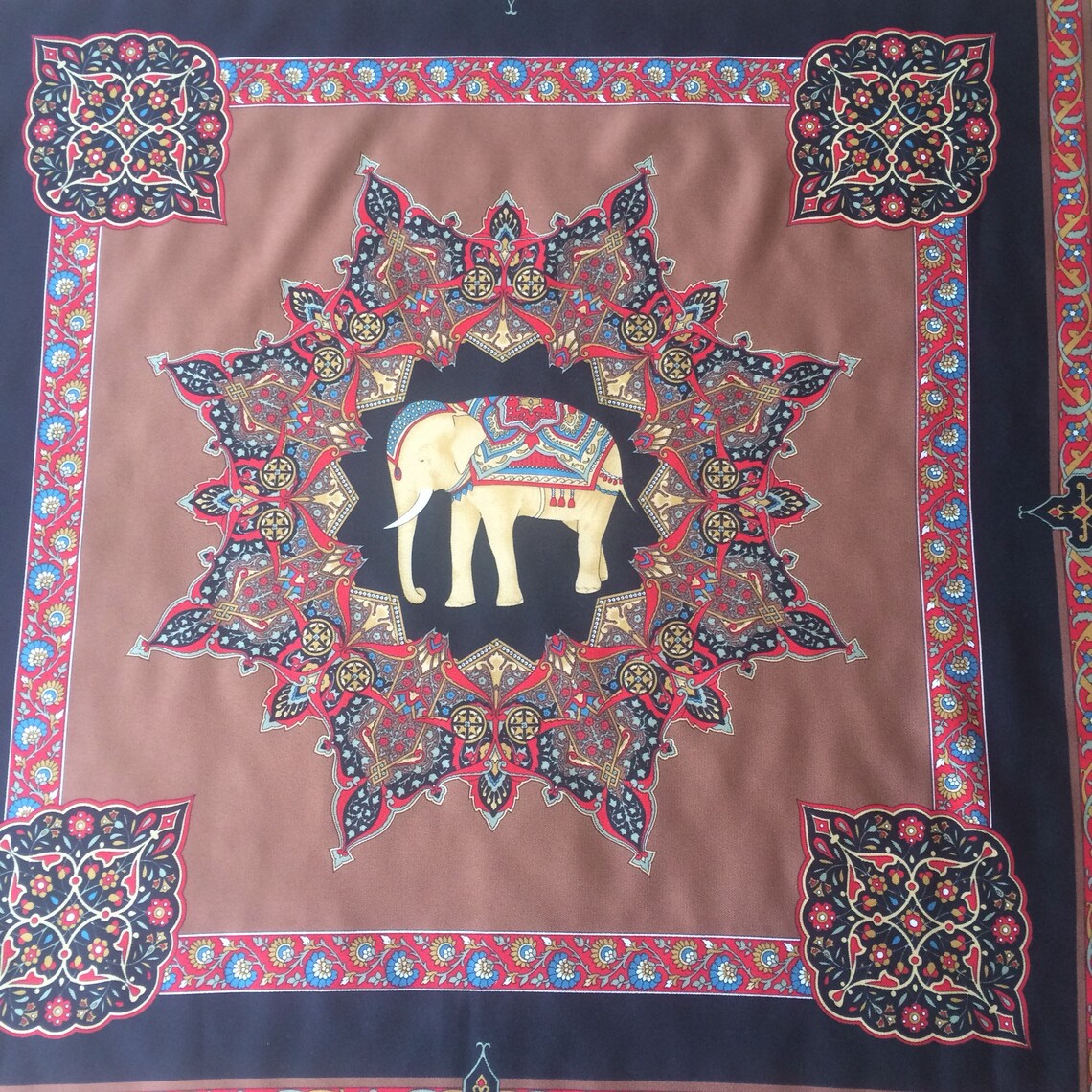 Vintage Elephant Scarf With Ethnic Mediterranean or Indian - Etsy