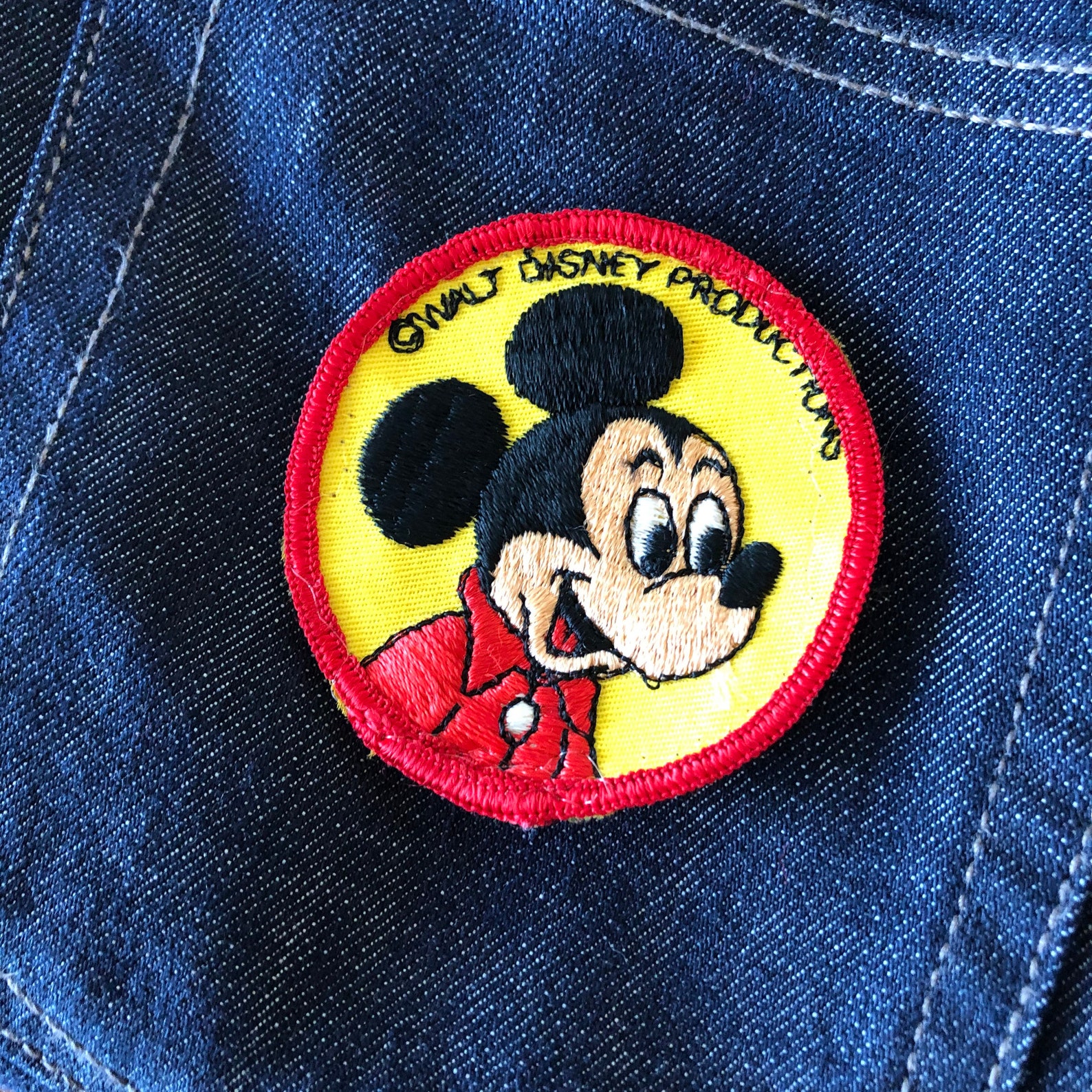 Vintage Mickey Mouse Disney Patch Walt Disney Productions - Etsy Italia