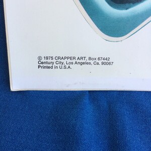 Big 70s Vintage Shark Sticker Crapper Art Jaws Movie Tiki Nautical Sea ...