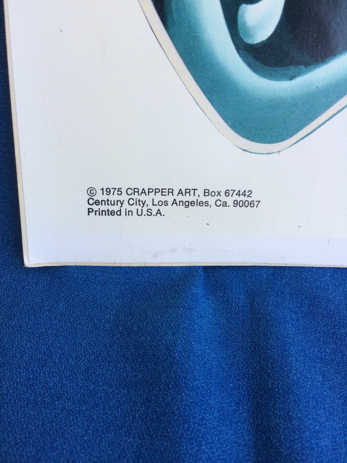 Big 70s Vintage Shark Sticker Crapper Art Jaws Movie Tiki | Etsy