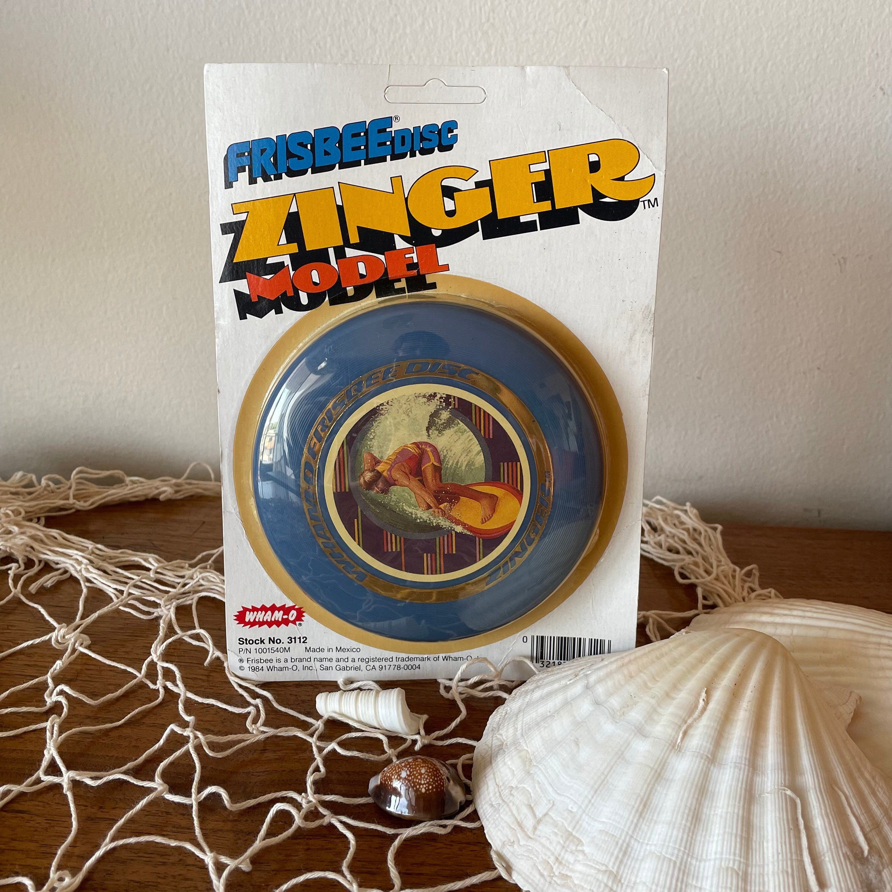 Vintage 80s Wham-O Frisbee Disc Zinger Model With Surfer On | Etsy