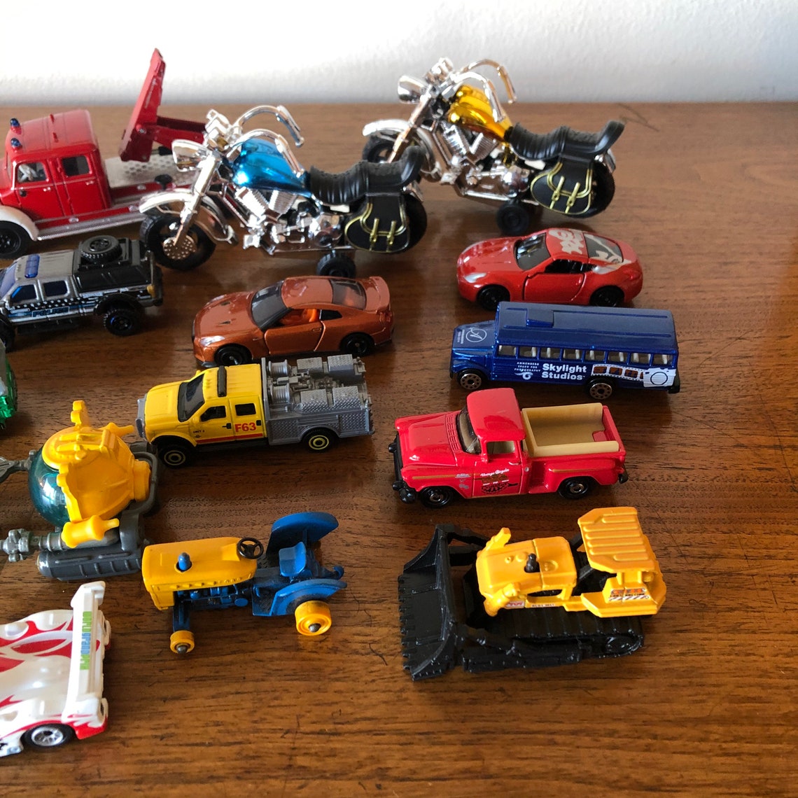 Vintage Mini Toy Car Lot Motorcycles Trucks Robot - Etsy