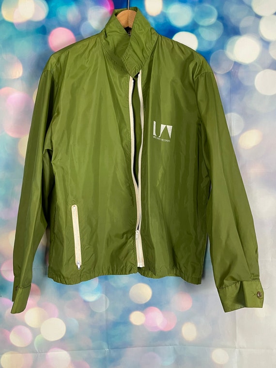 Vintage United Artists Records Jacket Green Zip Up Wi… - Gem