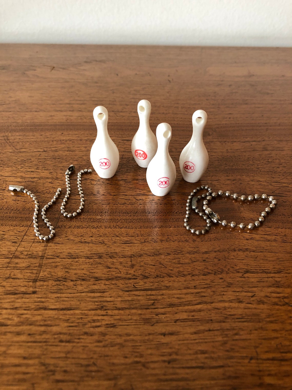 Vintage Miniature Bowling Pin Key Chain Set of 4 Keychains - Etsy