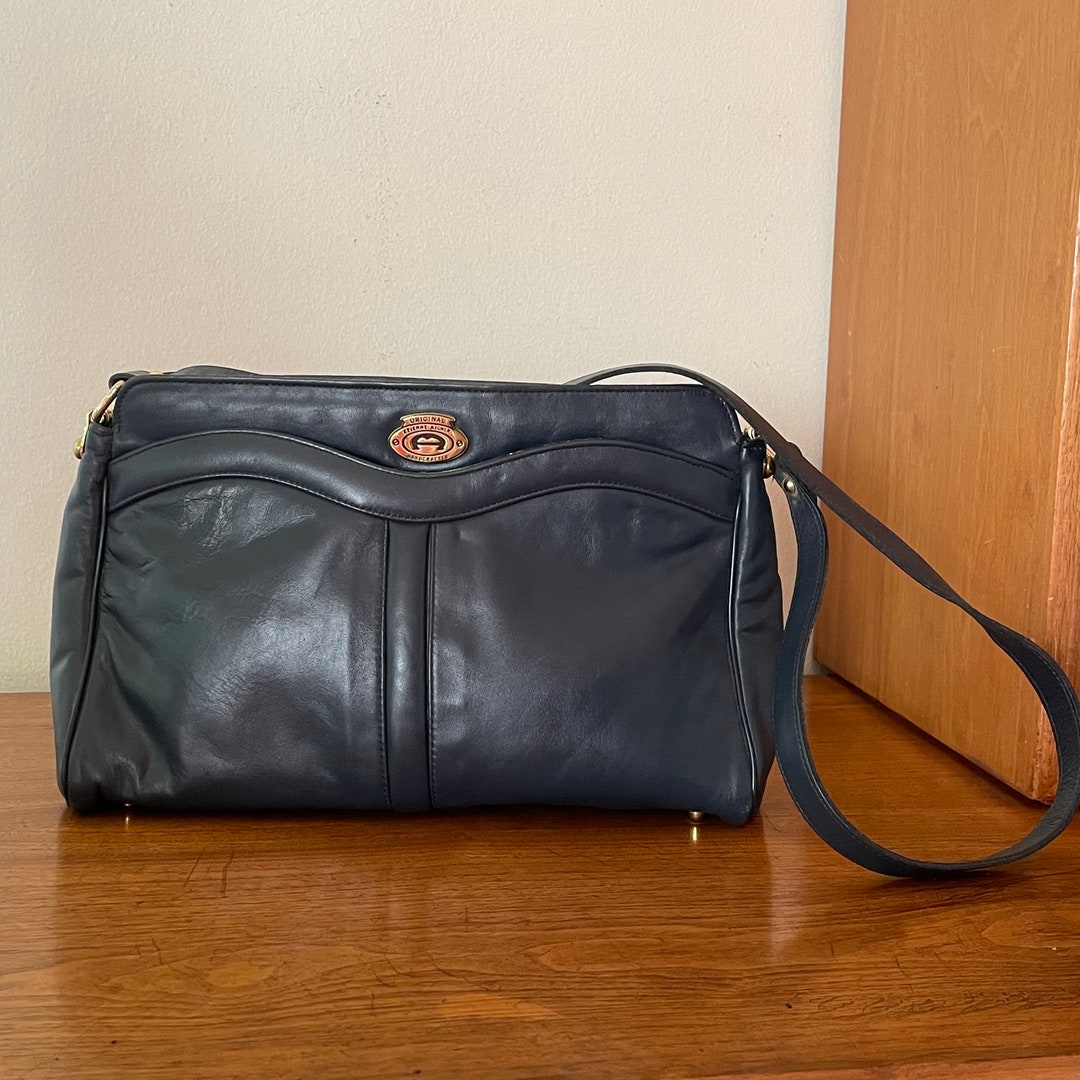 Vintage Designer Etienne Aigner Womens Soft Blue Leather Handbag Purse ...