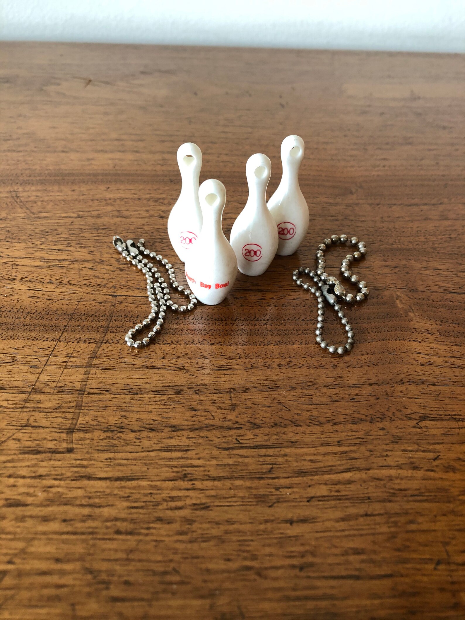 Vintage Miniature Bowling Pin Key Chain Set of 4 Keychains - Etsy