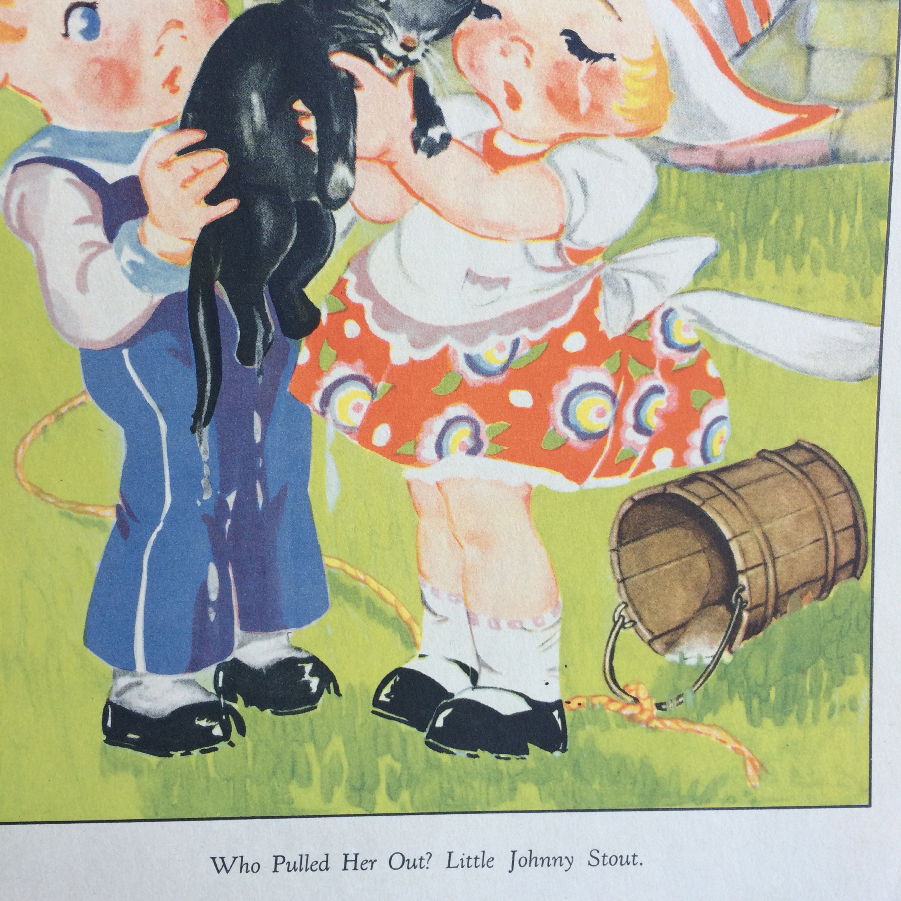 Vintage Nursery Rhyme Ding Dong Bell Childrens Book Art Print | Etsy