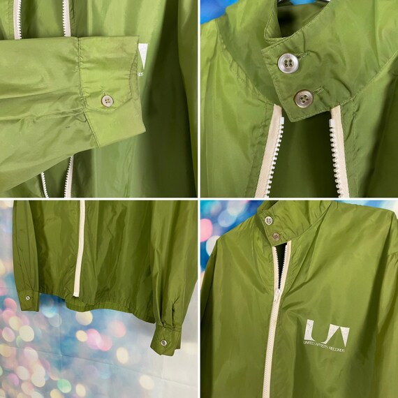 Vintage United Artists Records Jacket Green Zip Up Wi… - Gem