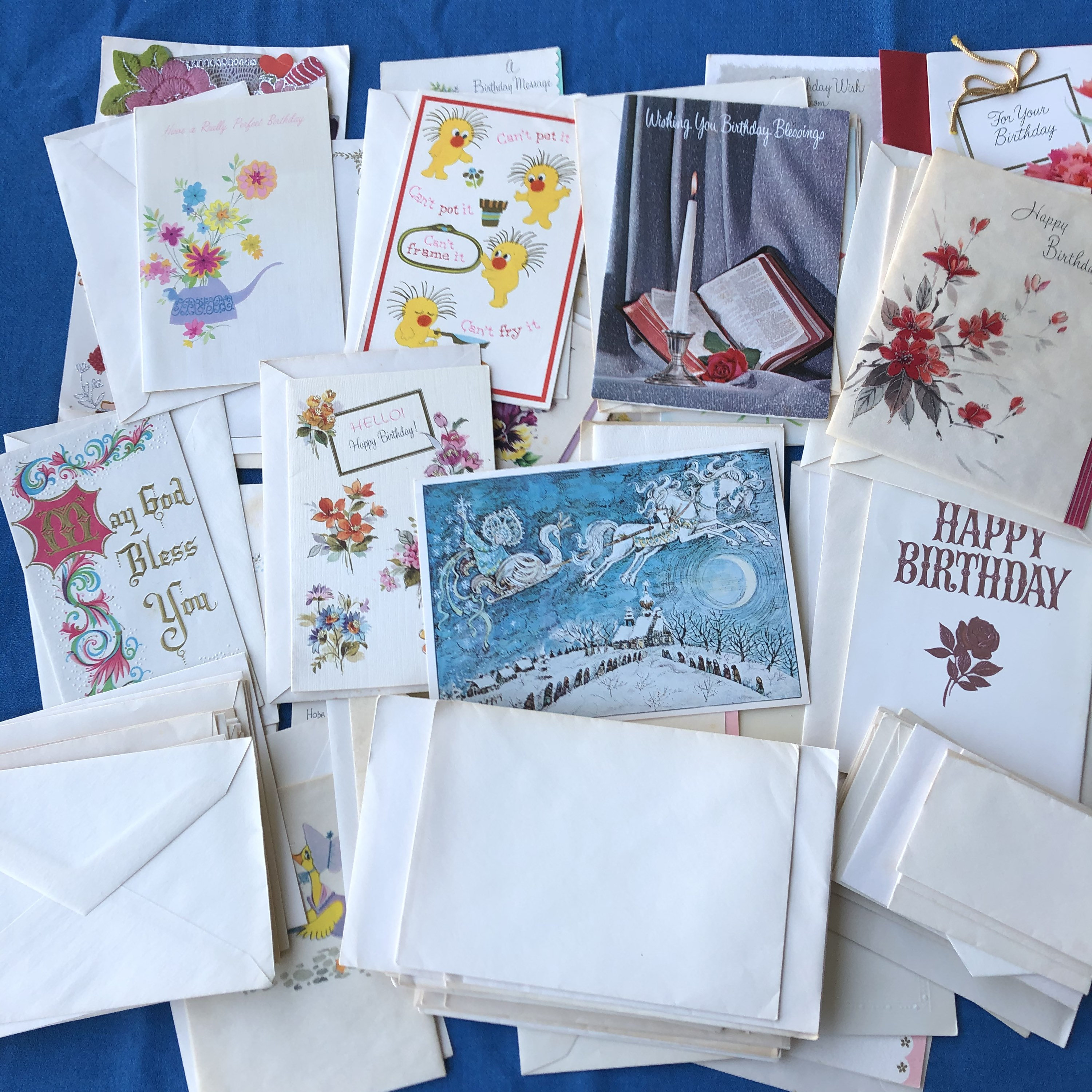 Vintage Greeting Card Collection With Envelopes Birthday | Etsy