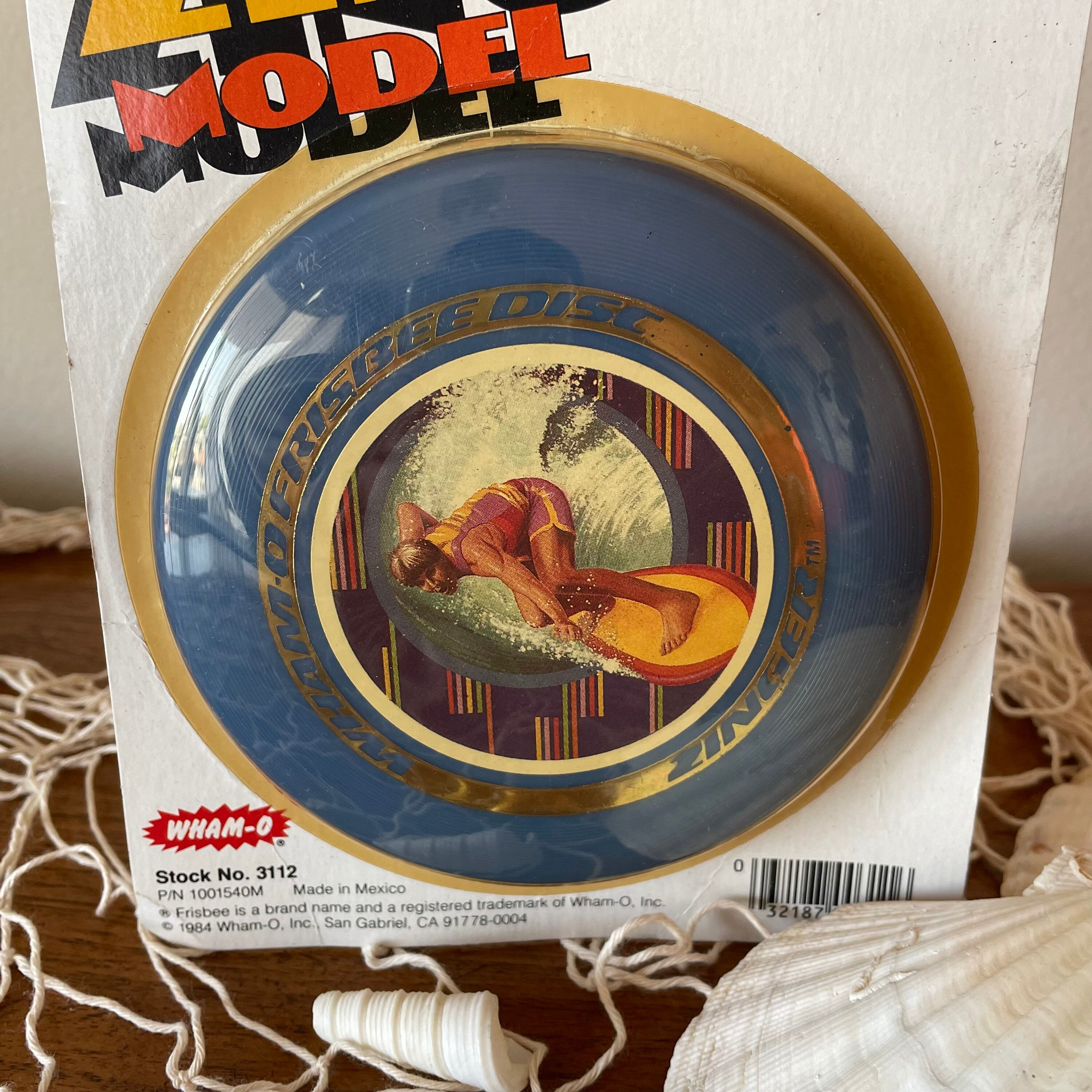 Vintage 80s Wham-O Frisbee Disc Zinger Model With Surfer On | Etsy