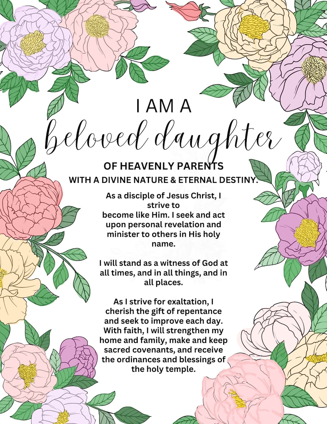 LDS Young Women Theme | YW Theme | Girls Camp | Latter Day Saint | YW ...