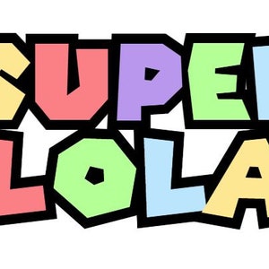 Super Mario Logo Custom Name, Birthday Party, Super Mario, Luigi, Mario ...