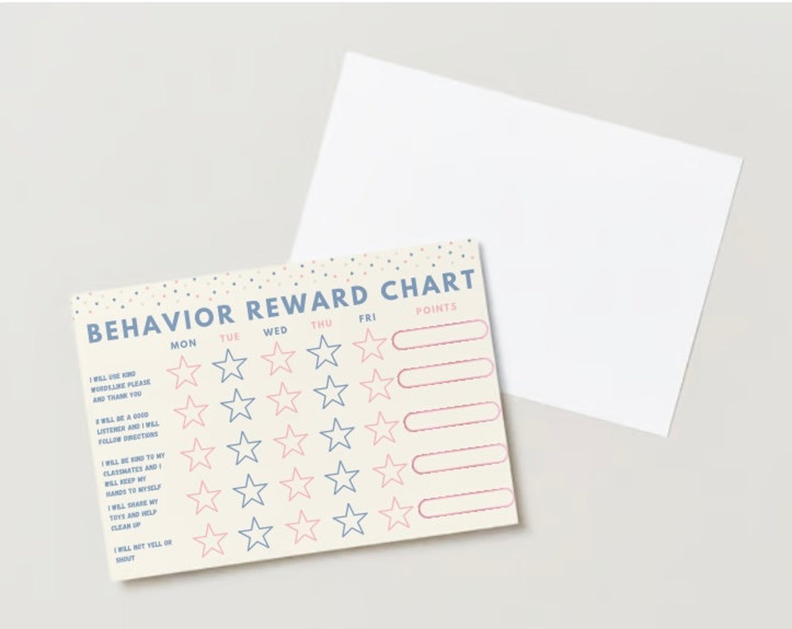 Behavior Reward Chart for Kids, Behavior Tracker for Kids, Good ...