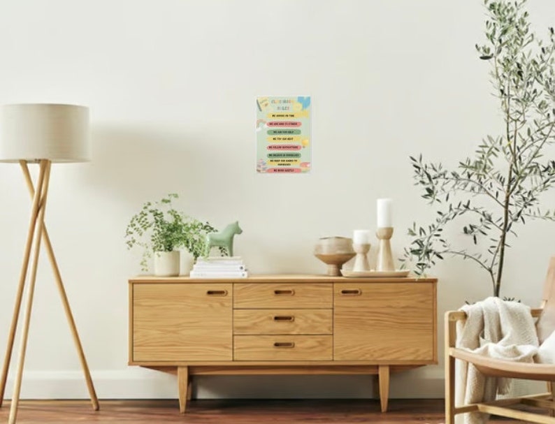 Editable Classroom Rules Poster,boho Classroom Poster,pastel Classroom ...