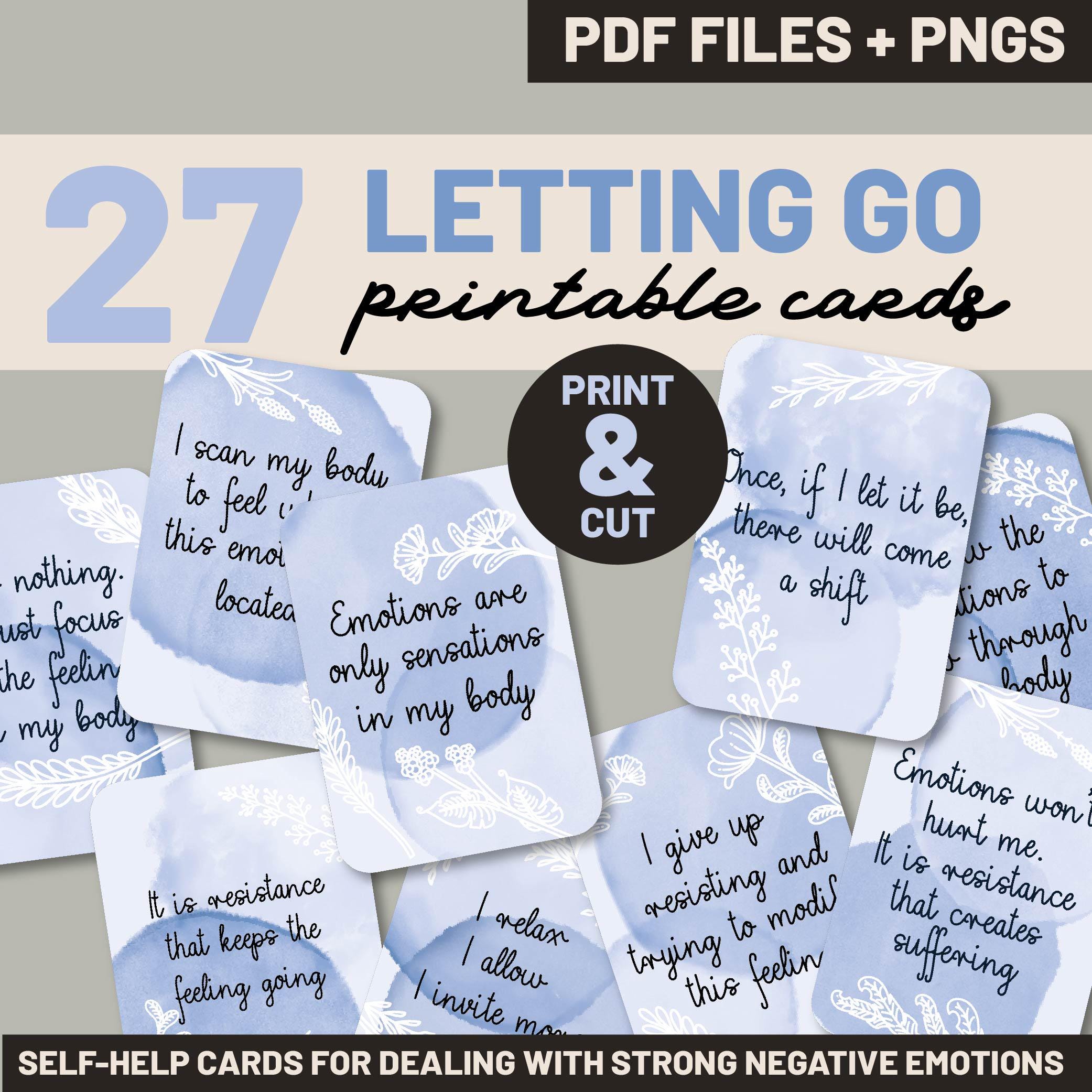 27 Printable Letting Go Technique Affirmation Cards, Inspired by David ...