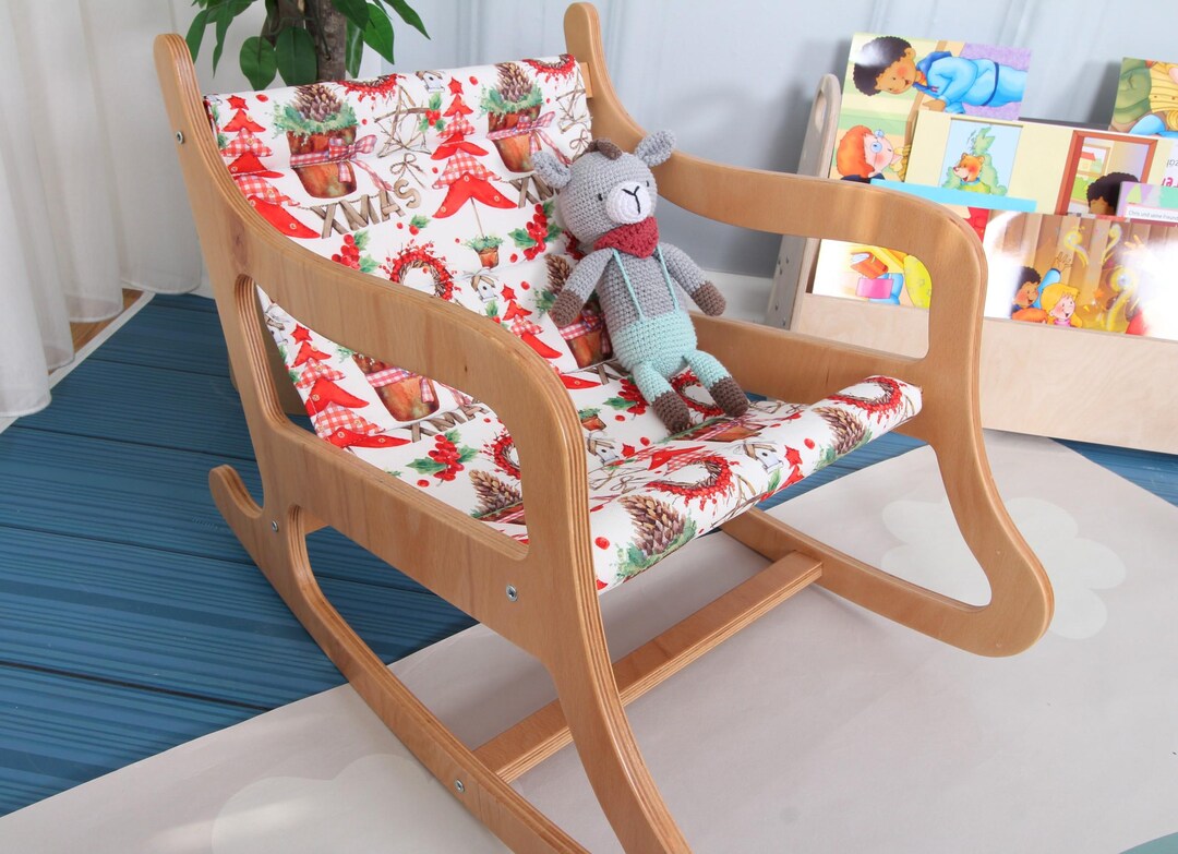 Montessori Childs Rocking Chair-1st Birthday Gift for Kids Furniture ...