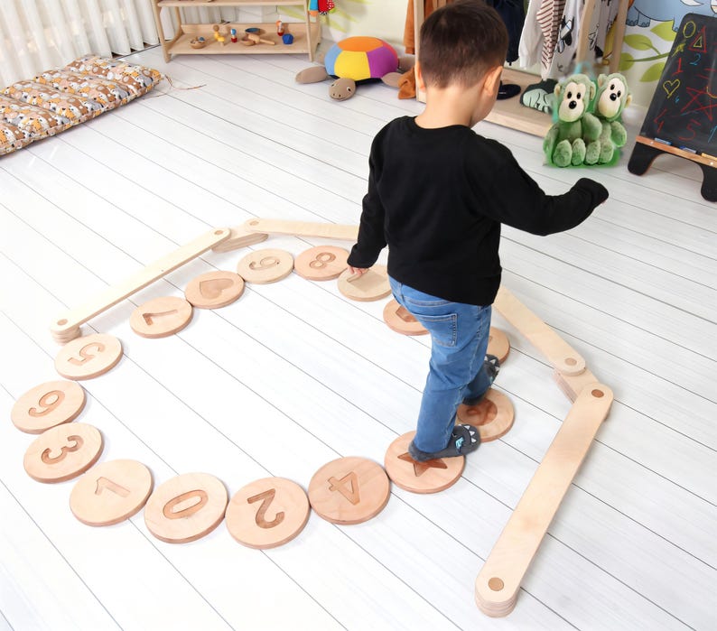 Montessori Toy Balance Beams Set-balance Beam Kids Furniture-waldorf ...