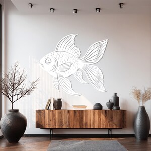 Gold Fish Metal Wall Art: Blackfish Wall Decor - Etsy