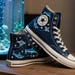 Custom Embroidered Floral Converse High Tops: Lavender Design - Etsy