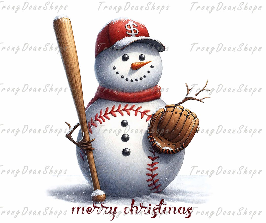 Christmas Baseball Snowman Png, Christmas Snowman Png, Iconic Xmas Png ...