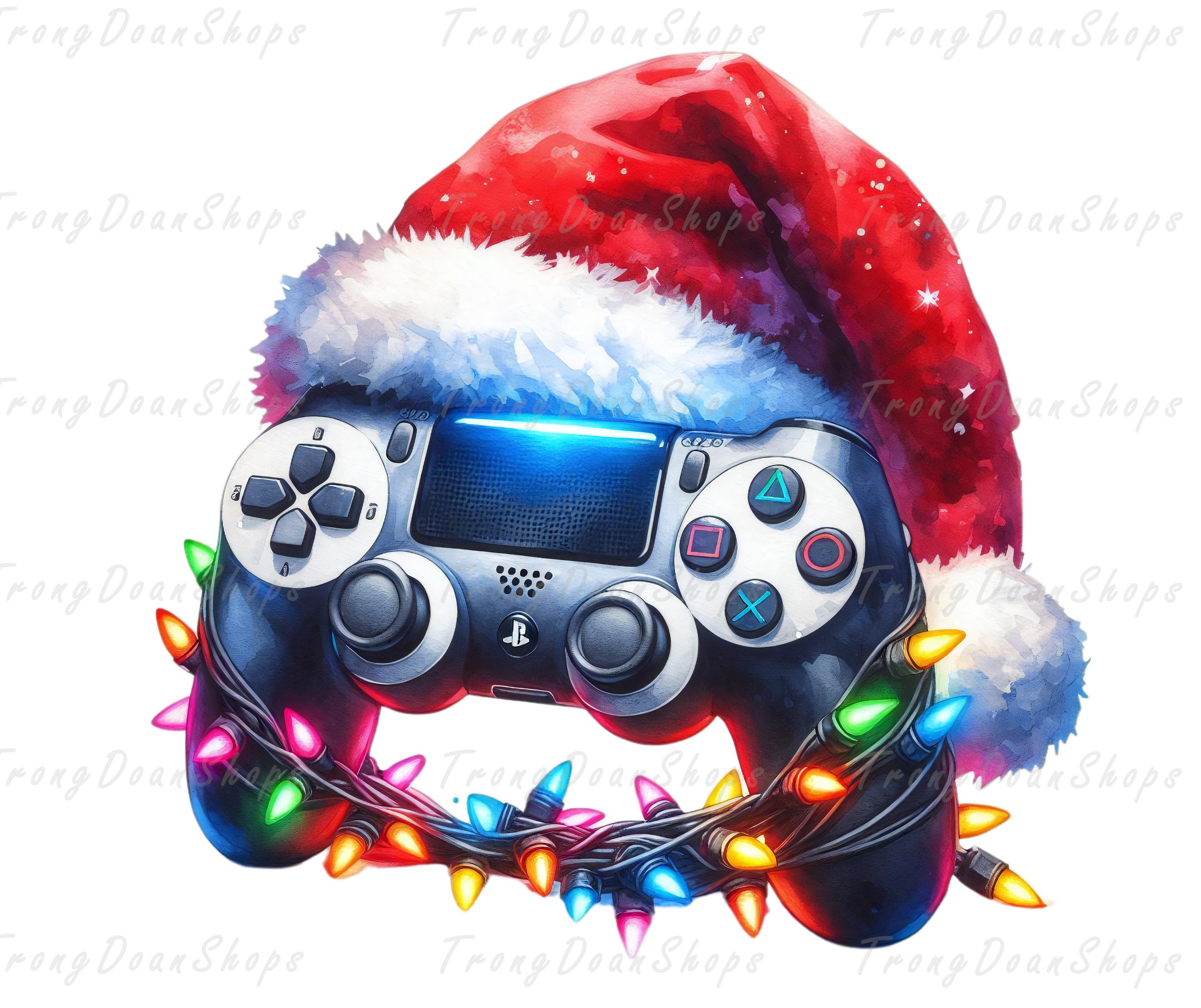 Christmas Lights Controller Png, Santa Hat Game Controller, Holiday ...