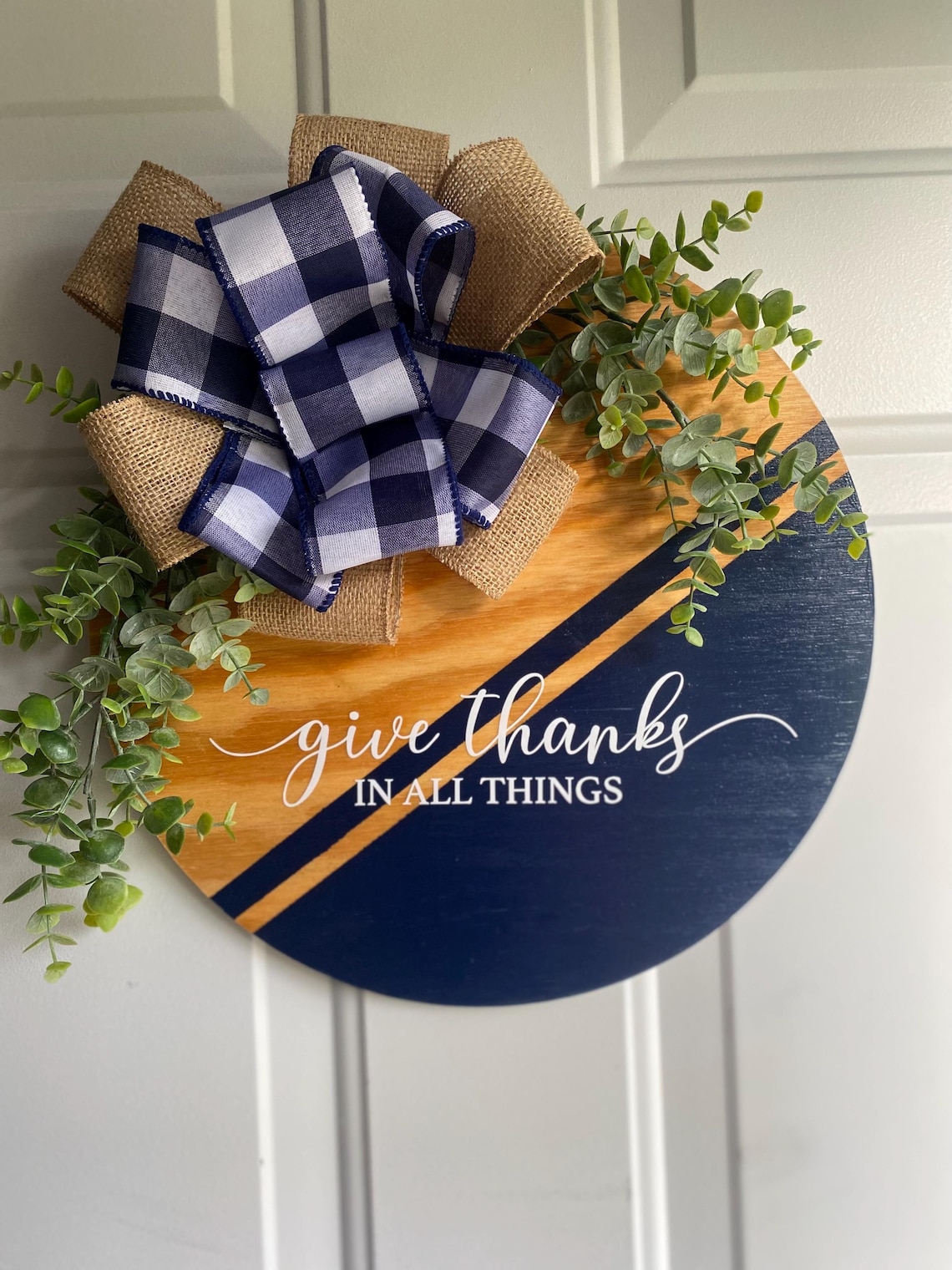 Thanksgiving Door Hanger | Give Thanks in All Things | Fall | House ...