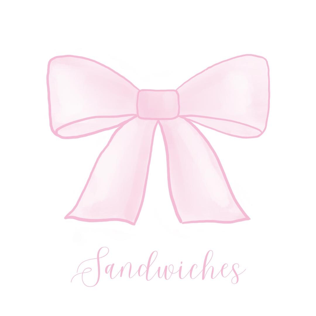 Pink Bow Party Food and Beverage Labels, Customizable - Etsy