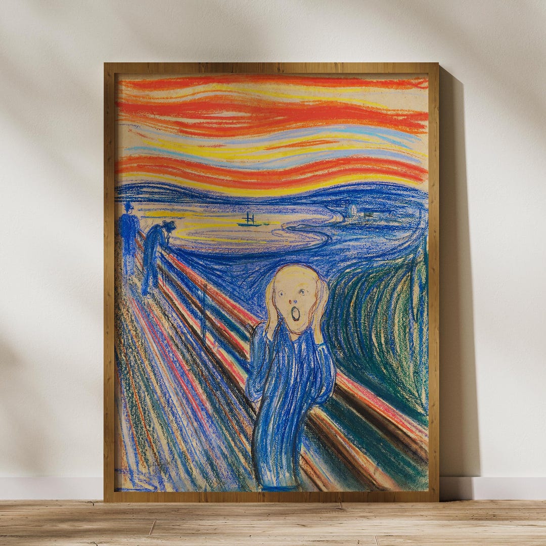 The Scream Wall Art Print, Edvard Munch Art, Gallery Wall Art, New Home ...