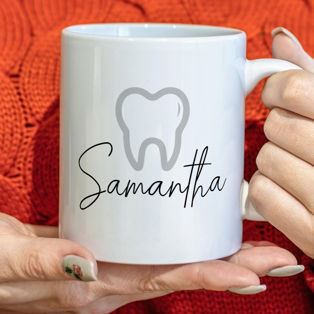 Personalized Dentist Tooth Mug, Dental Assistant Gifts, Dental Student ...