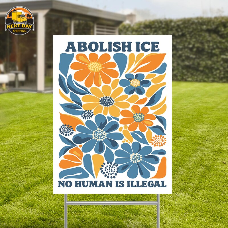 Abolish Ice Yard Flag - Etsy