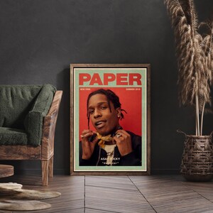 ASAP Rocky Paper Magazine Cover Poster Summer 2018 Edition, Hip Hop Art ...