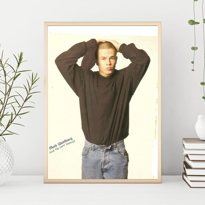 Mark Wahlberg 90s Poster, Iconic Retro Celebrity, Wall Art, Classic 90s ...
