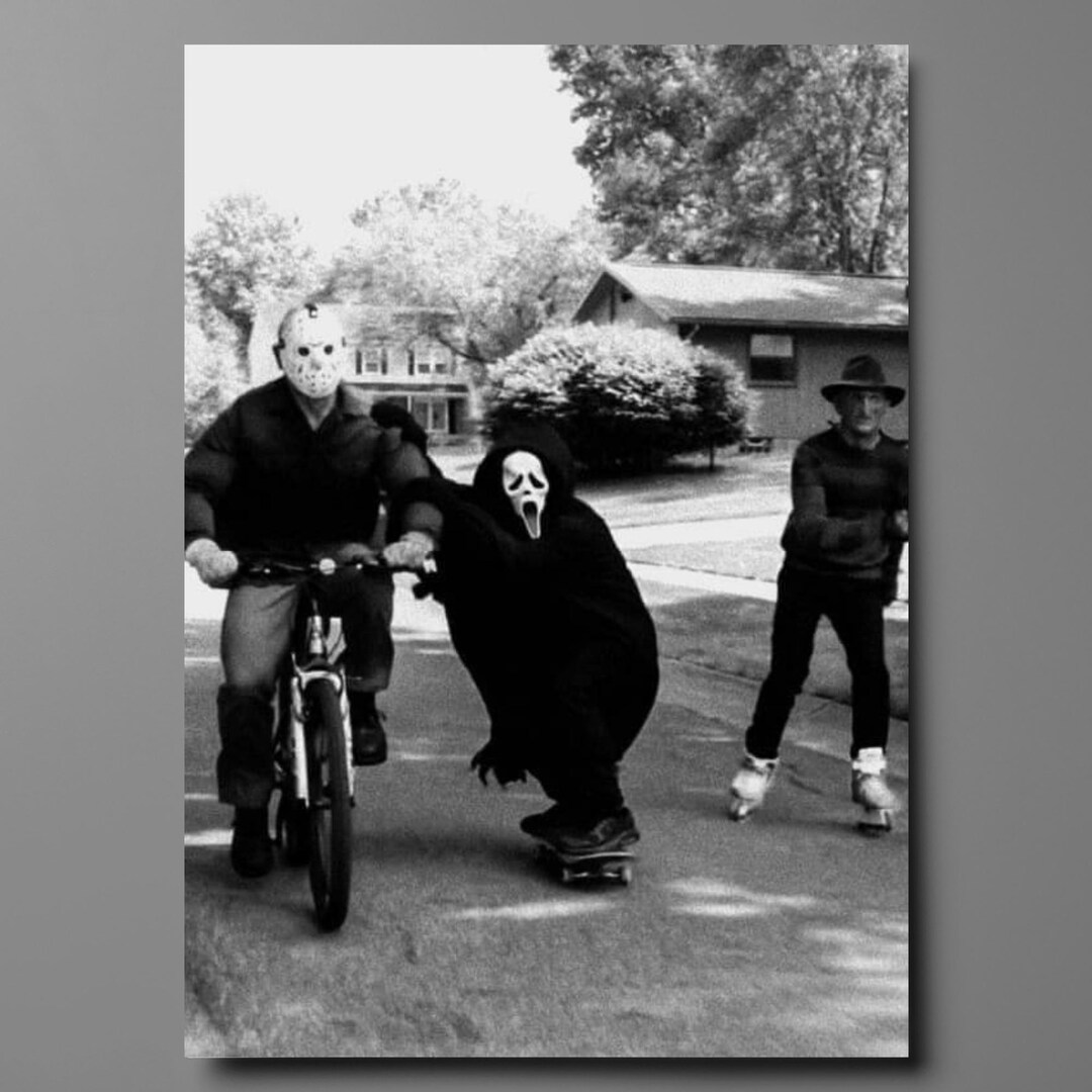 Jason, Scream, and Freddy Krueger Retro Horror Legends Art Poster ...