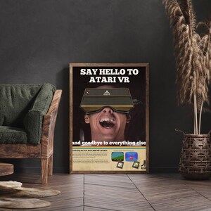 Retro Atari VR Headset Poster Vintage Gaming Nostalgia, Atari 2600 VR ...