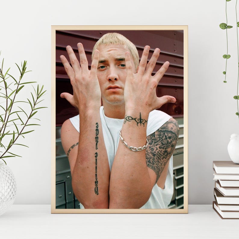 Slim Shady Poster Eminem Early 2000s Iconic Hip Hop Wall Art Rap Legend ...