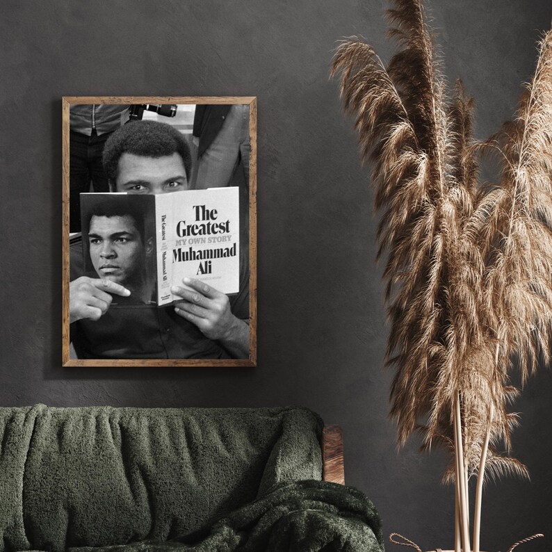 Muhammad Ali Poster, Greatest Boxing Legend Reading His Own Story ...
