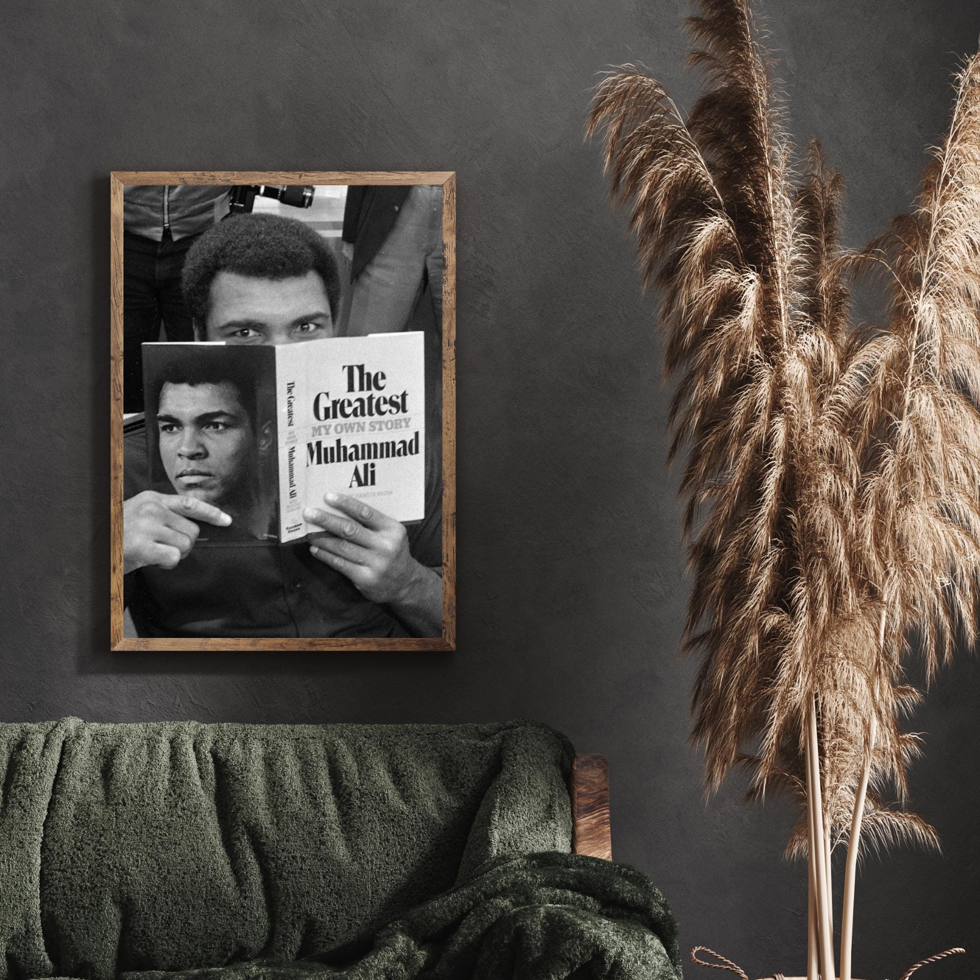 Muhammad Ali Poster, Greatest Boxing Legend Reading His Own Story ...