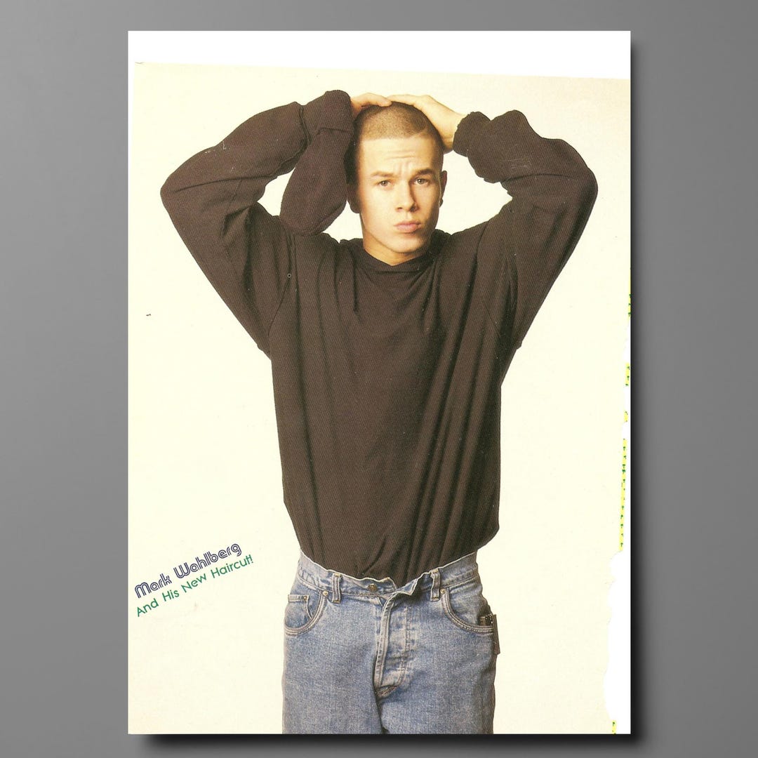 Mark Wahlberg 90s Poster, Iconic Retro Celebrity, Wall Art, Classic 90s ...