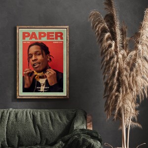 ASAP Rocky Paper Magazine Cover Poster Summer 2018 Edition, Hip Hop Art ...