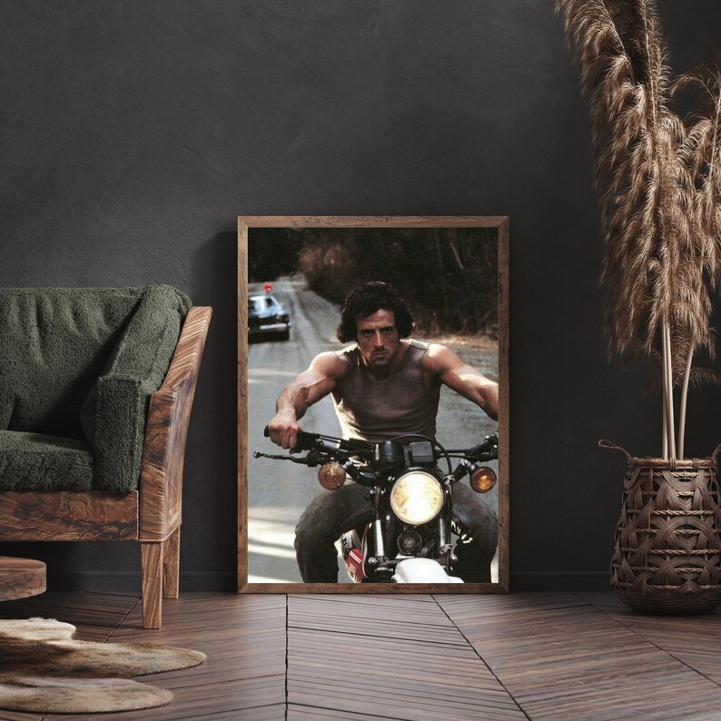 John Rambo First Blood Poster 80s Action Movie Icon, Retro Stallone Art ...