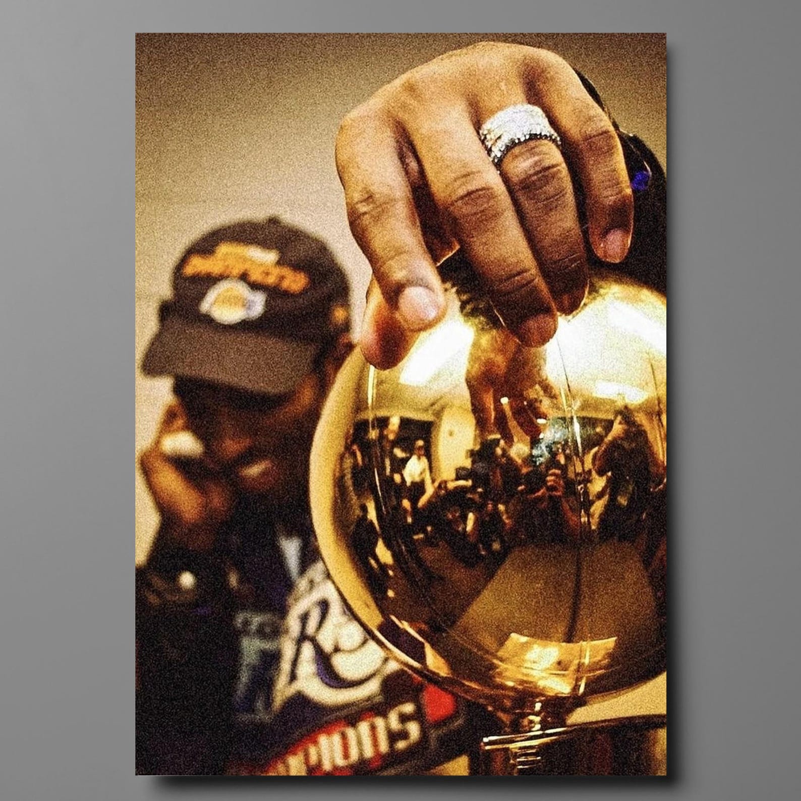 Legendary Lakers Champion Poster Basketball Icon Gold Trophy Artwork LA ...